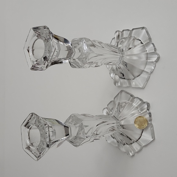 Accents | 2 Crystal Clear 24 Lead Crystal Candlesticks | Poshmark